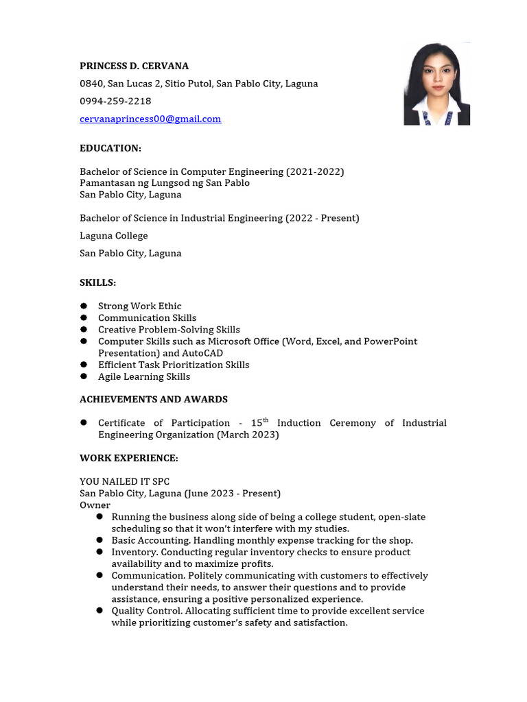 P.C-Resume 2 | PDF | Computing | Information Technology