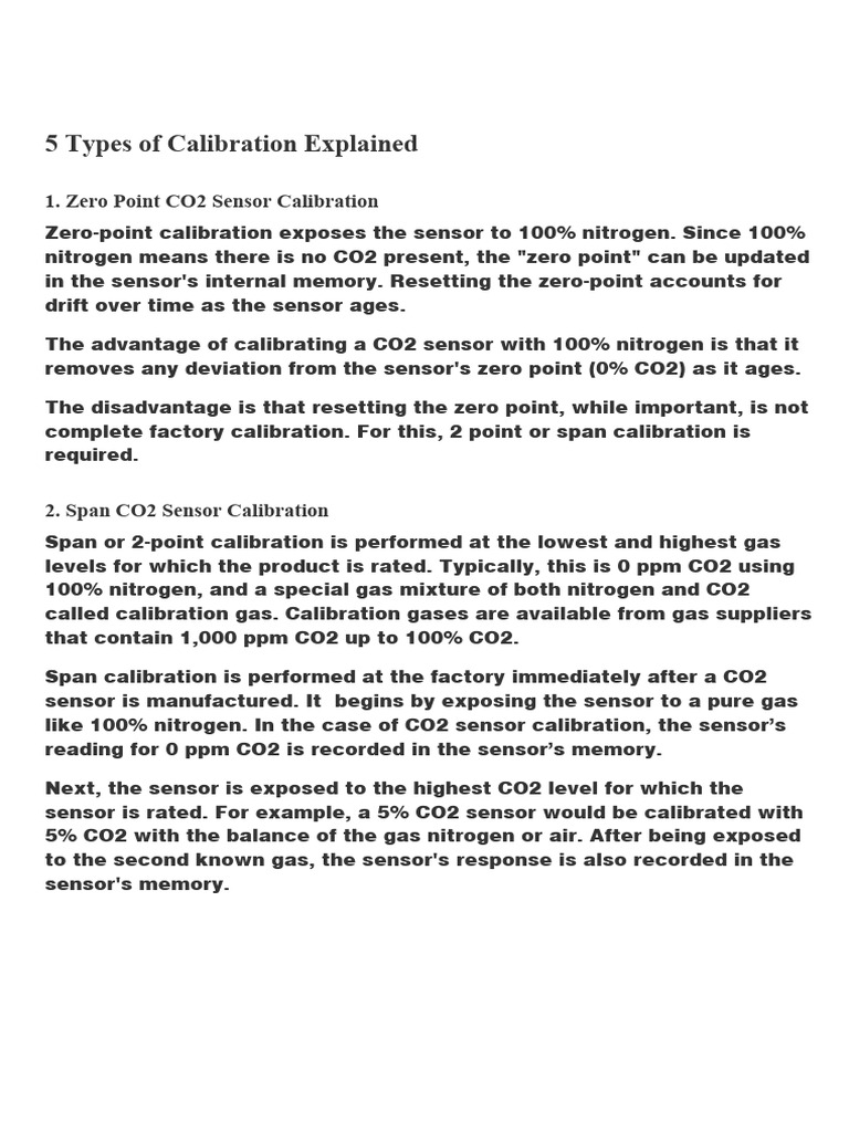 CO2 Sensor Calibration Procedure | PDF | Calibration | Carbon Dioxide