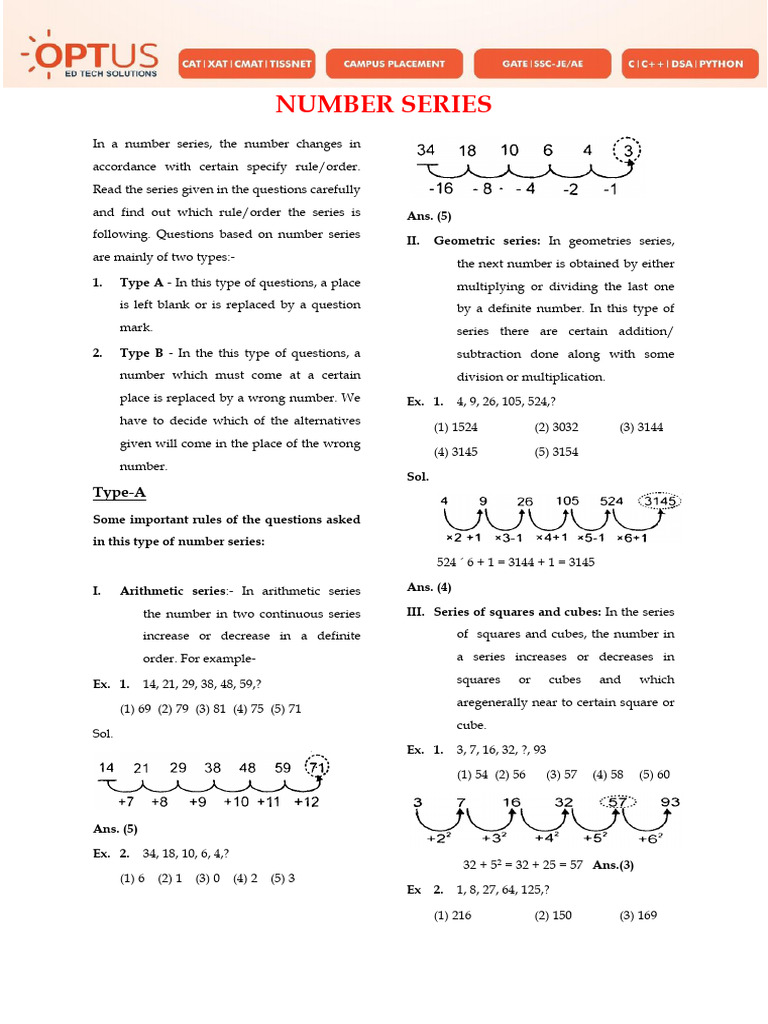 Number Series Theory q | PDF | Multiplication | Numbers