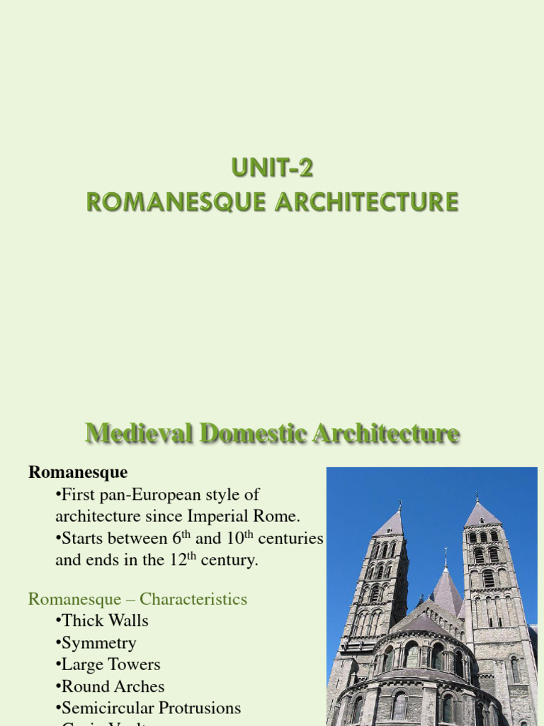Romanesque Architecture Guide | PDF | Vault (Architecture) | Gothic Architecture