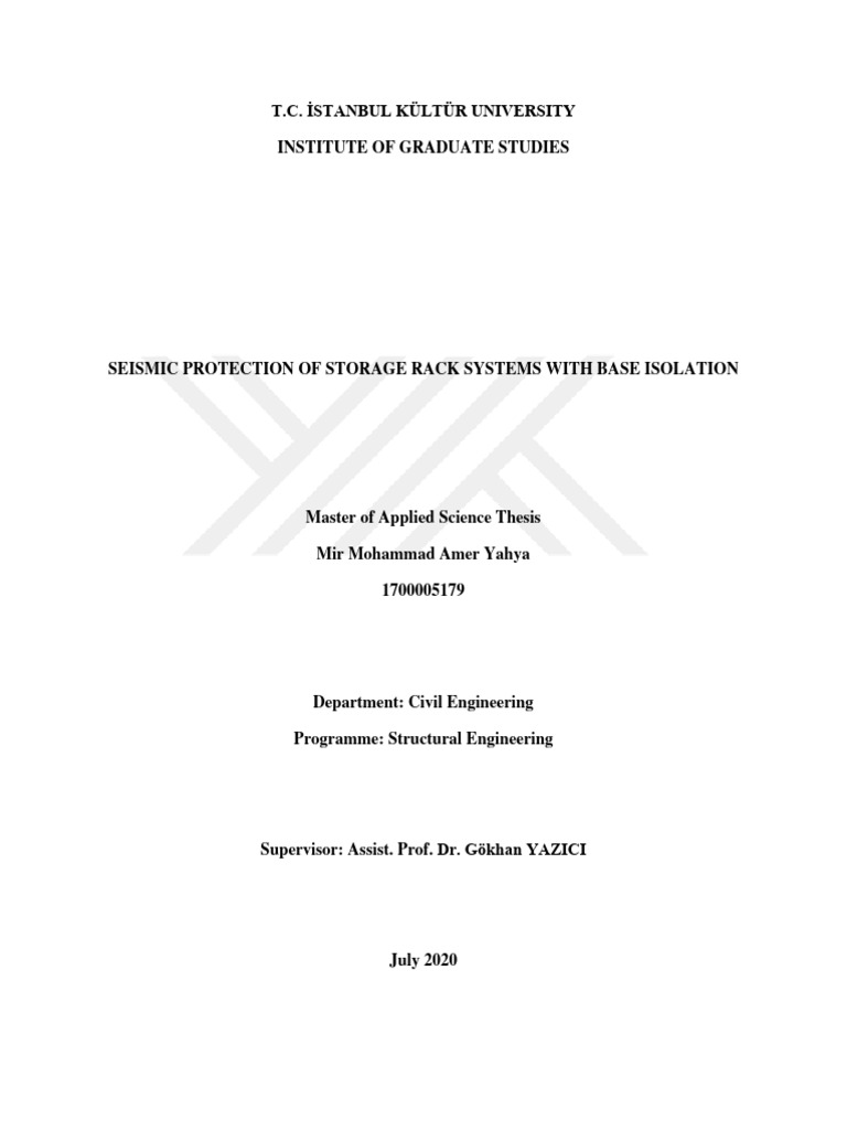 Seismic Protection of Storage Rack Systems With Base Isolation | PDF ...