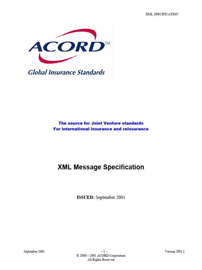 XML Message Specification | PDF | Data Type | Xml