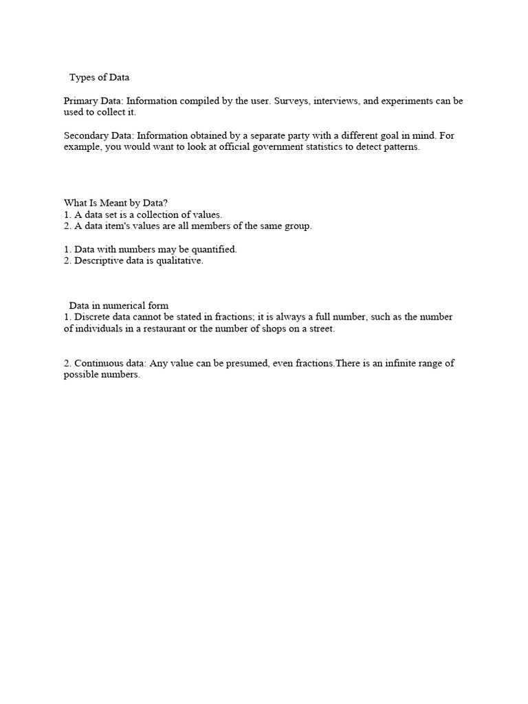 Types Of Data Visual Methods Pdf 