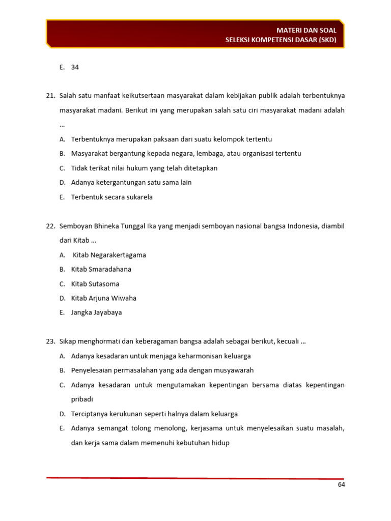 SKD Kedinasan 1 | PDF