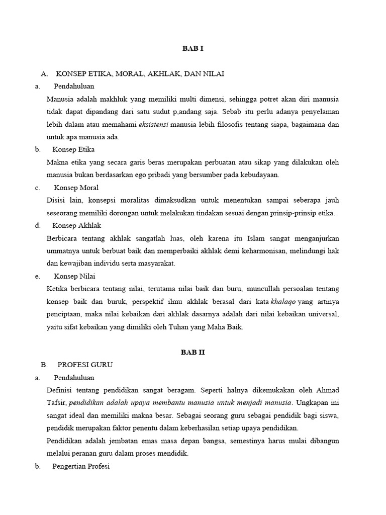 Etika Dan Profesi Kependidikan | PDF