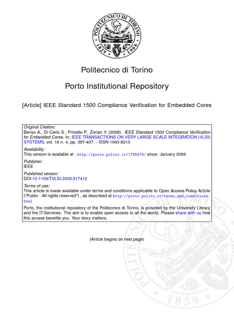 2008 Tvlsi Ieee1500 | PDF | Formal Verification | Parsing