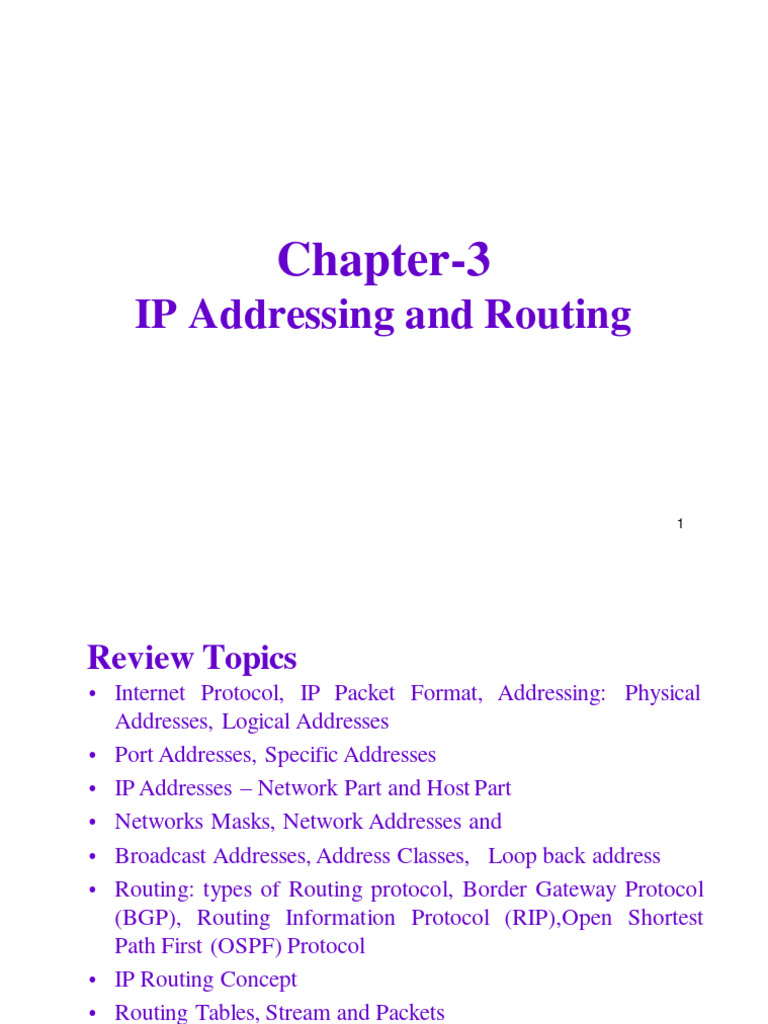 Unit -3 | PDF | Routing | Internet Protocols
