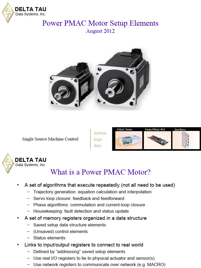 8-Power PMAC Motor Setup Elements 2012-08 | PDF | Servomechanism | Electric Motor