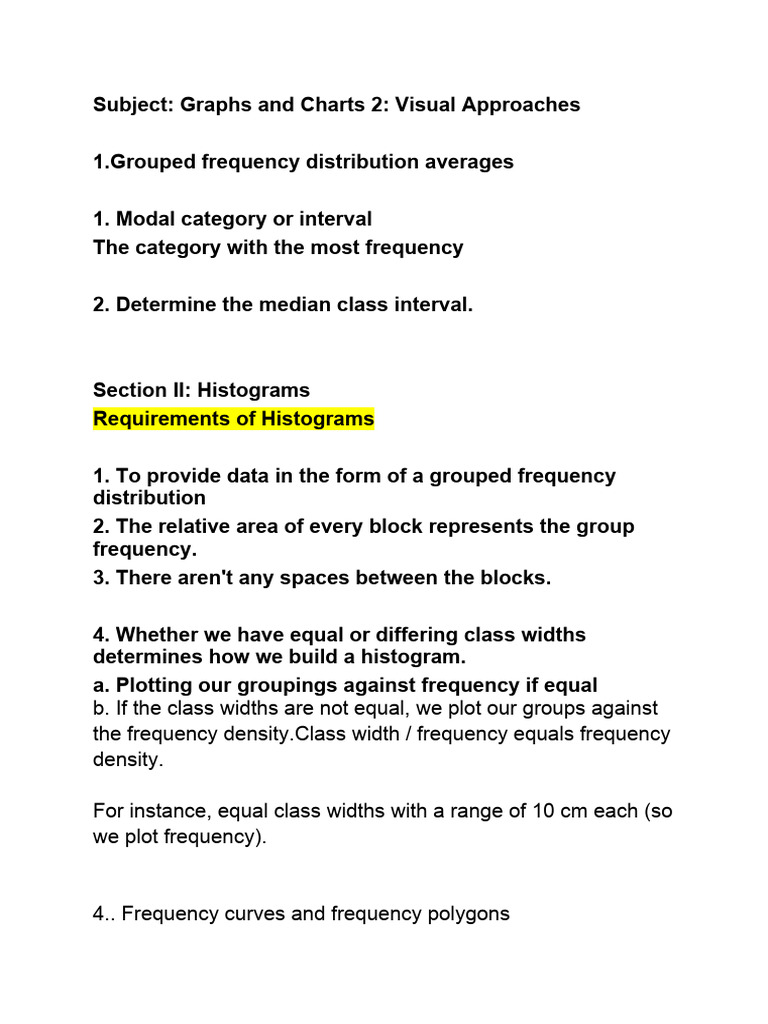 Subject - Graphs and Charts - Visual Approaches | PDF