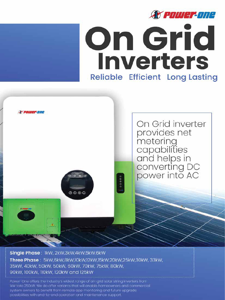 Power One Inverter Datasheet-2024 | PDF