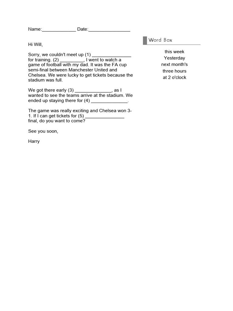 Part5 and Email Practice - KET One | PDF