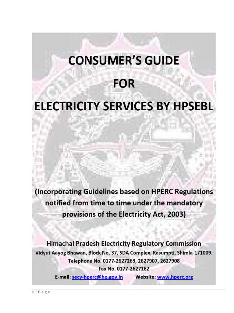 HPSEBL Electricity Services Guide | PDF