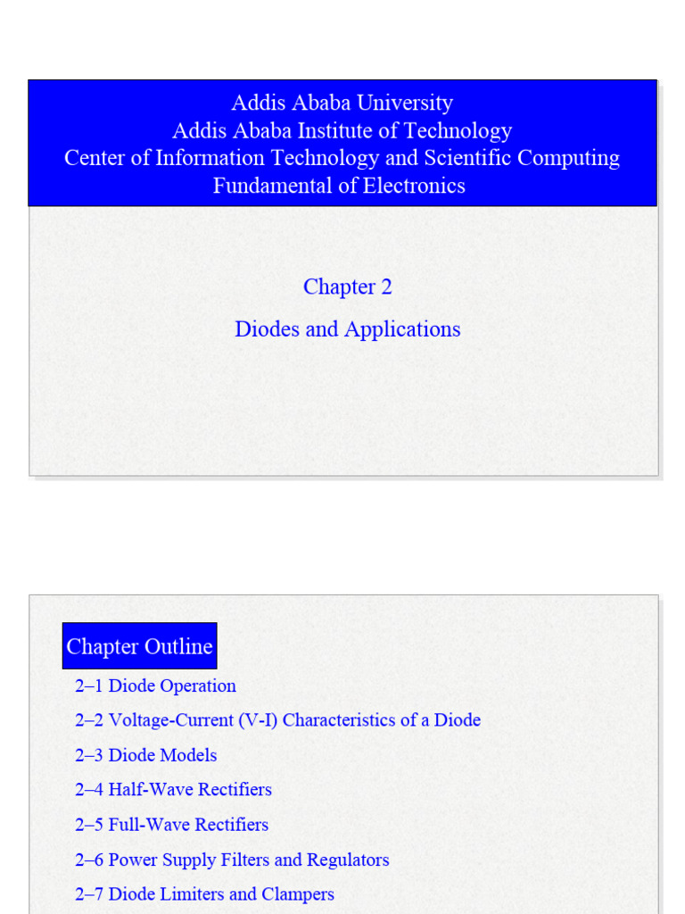 Ch02 Diodes and Applications | PDF | Rectifier | P–N Junction