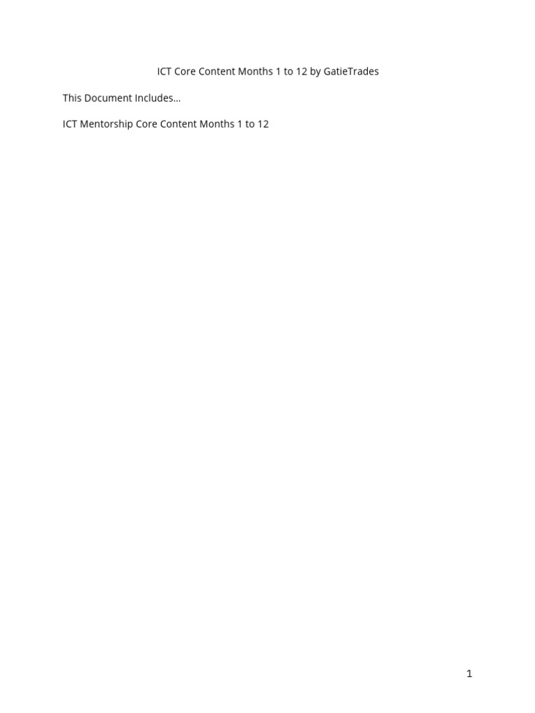 ICT Core Content Months 1 To 12 by GatieTrades - Notes PDF | PDF ...