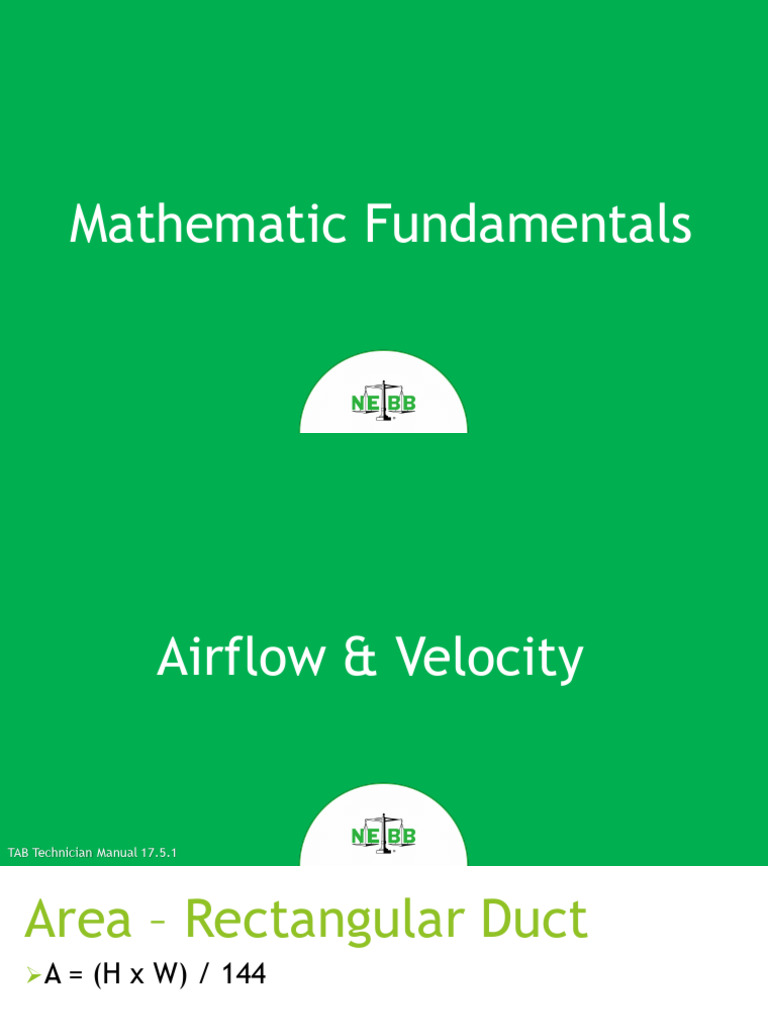 Duct Area and Flow Calculations Guide | PDF | Duct (Flow) | Area