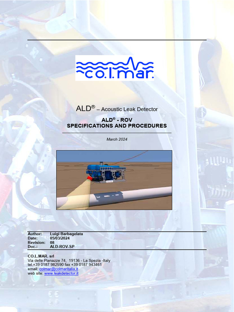 ALD ROV Specifications and Procedures - Rev08 | PDF | Cable Television ...