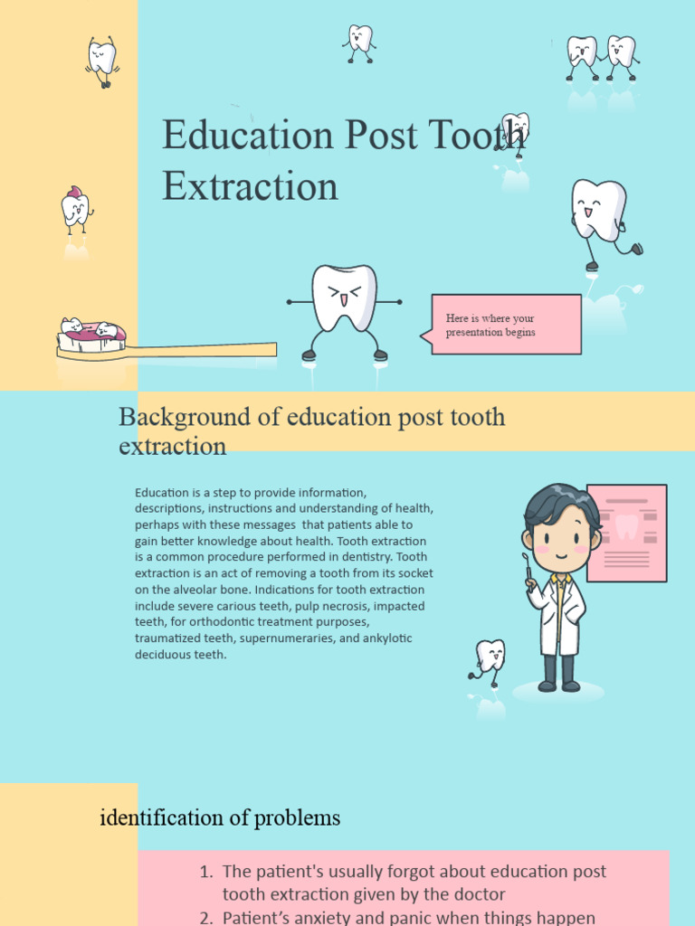 Education Post Tooth Extraction | PDF | Dentistry | Human Tooth