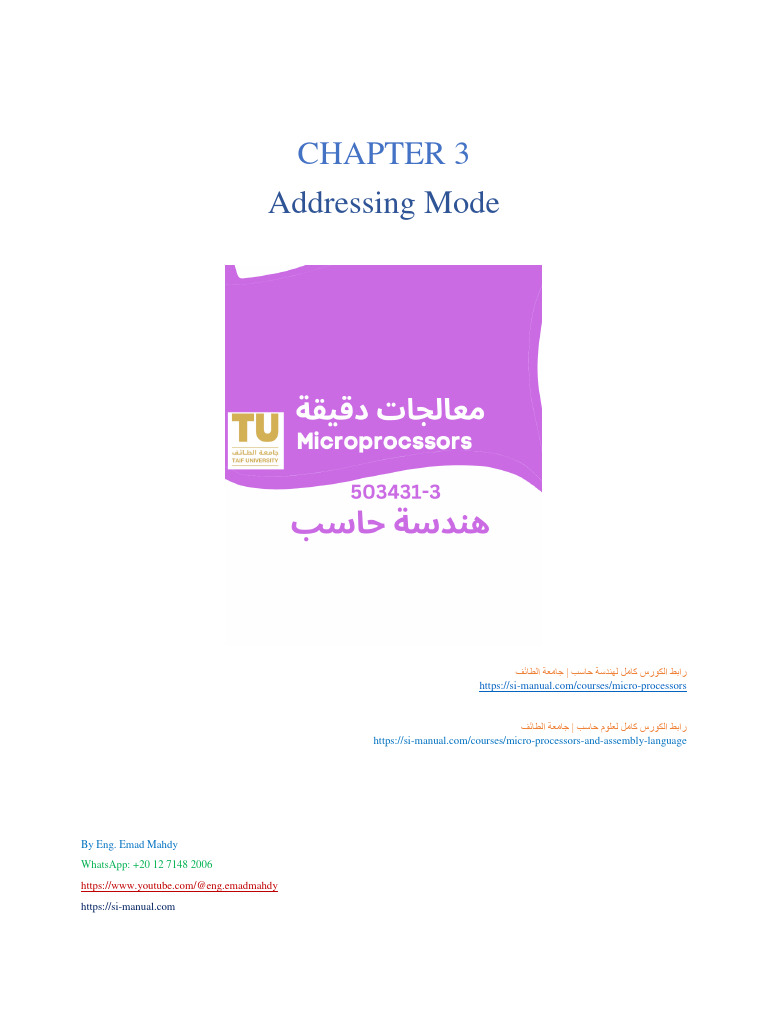 Chapter 3 Addressing Modes Summary Pdf Computer Hardware Computer Memory 7533