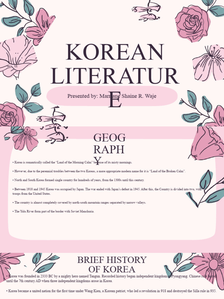Korean Literature | PDF | Korea | Chinese Characters
