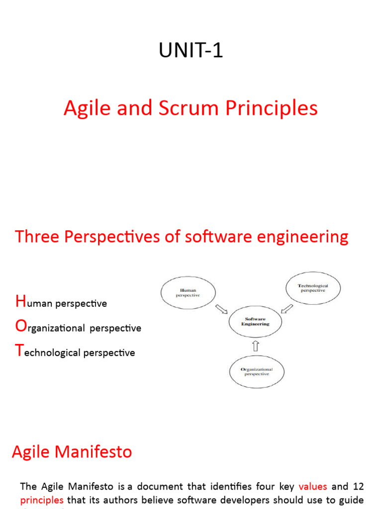 Unit 1 | PDF | Scrum (Software Development) | Agile Software Development