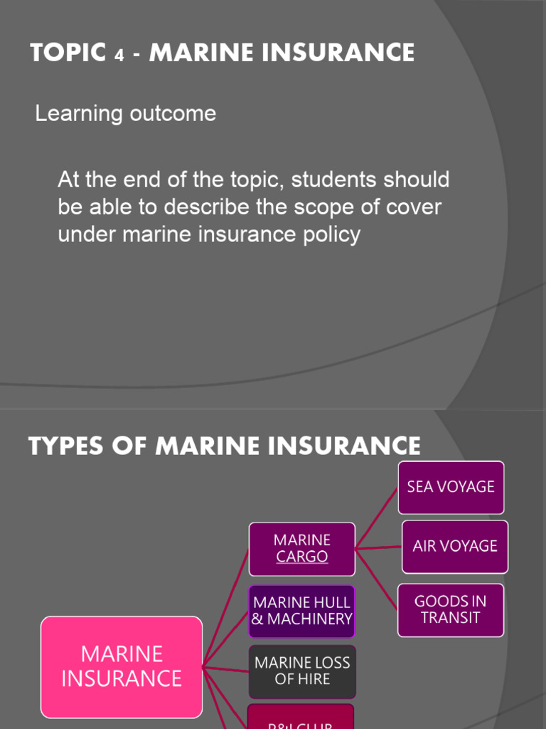 Marine Insurance Coverage Explained | PDF | Shipping