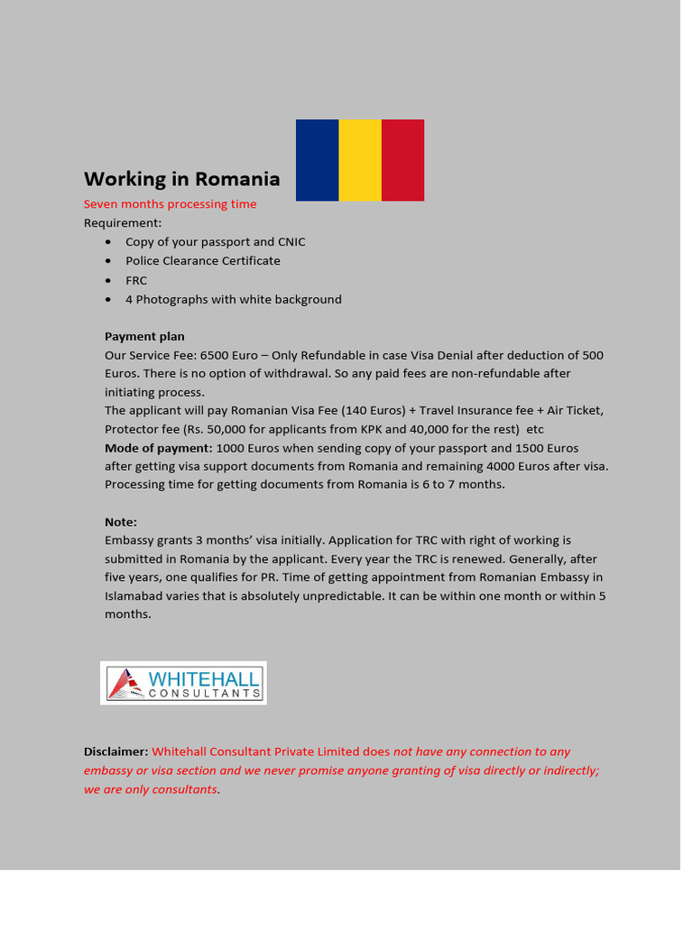 Working in Romania | PDF