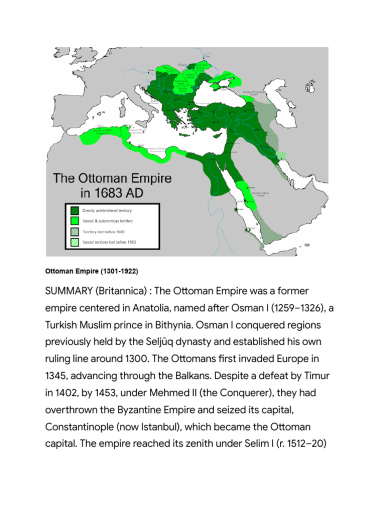 Ottoman Empires Outline | PDF | Ottoman Empire | Harem