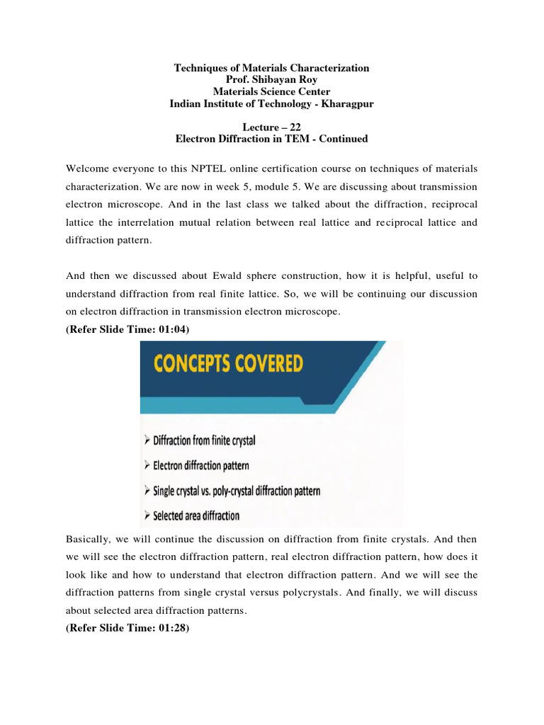 Lec 22 | PDF | Crystallite | Crystal Structure