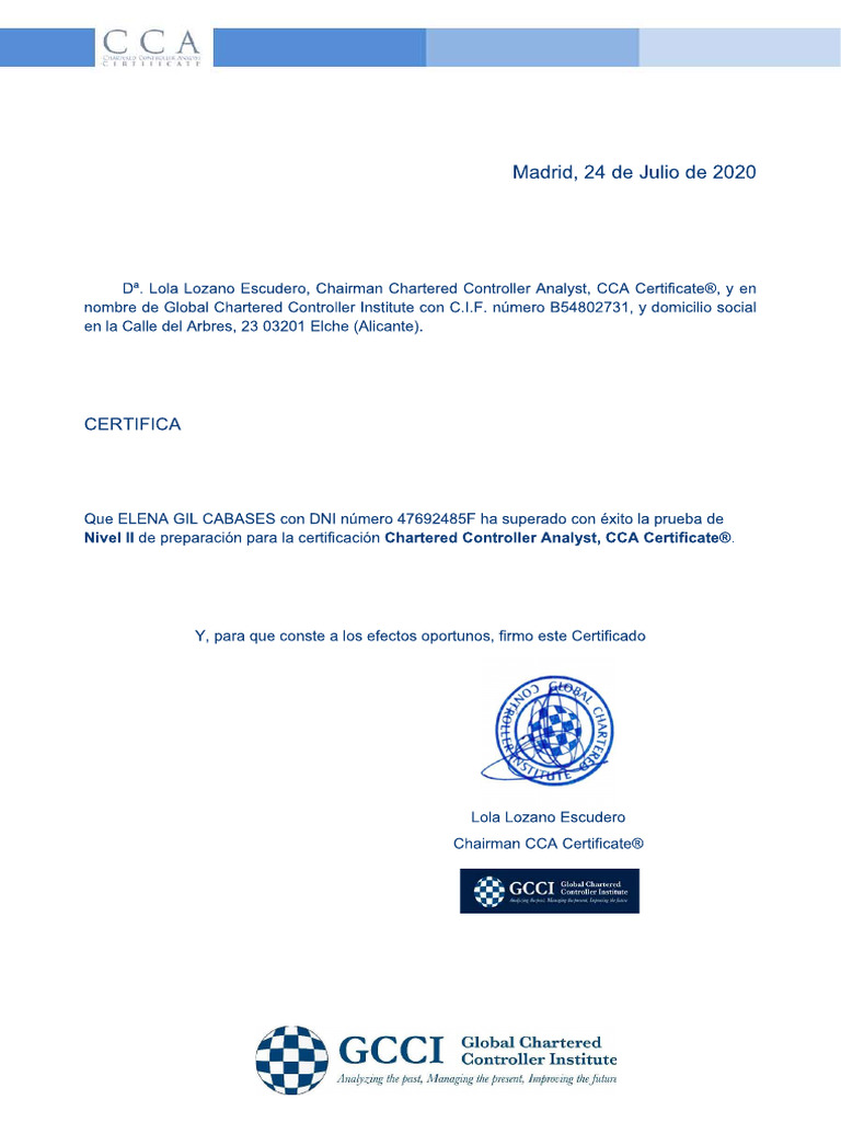 Nivel II Global Controller Institute | PDF