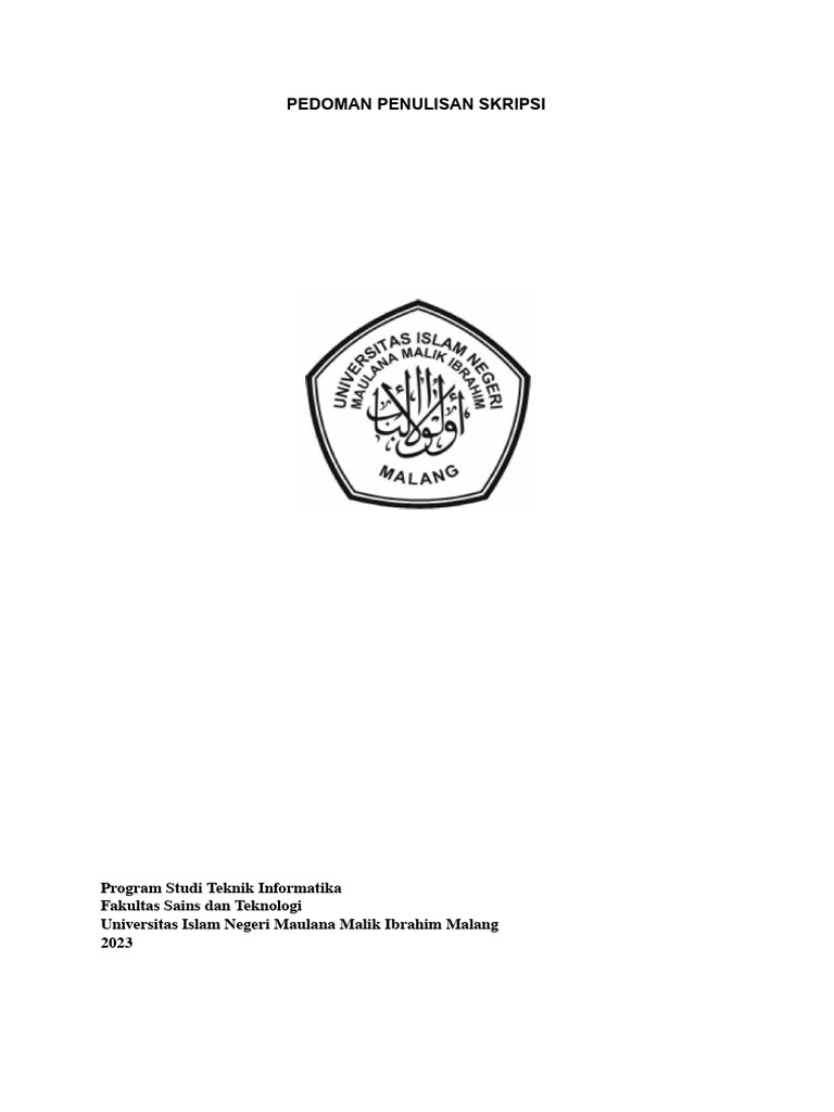 Pedoman Penulisan Skripsi 2023 Rev | PDF