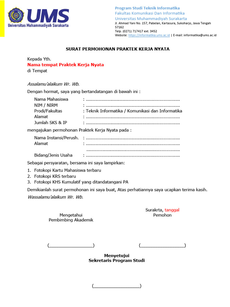 1.surat Permohonan PKN - 2022 | PDF | Karier & Perkembangan