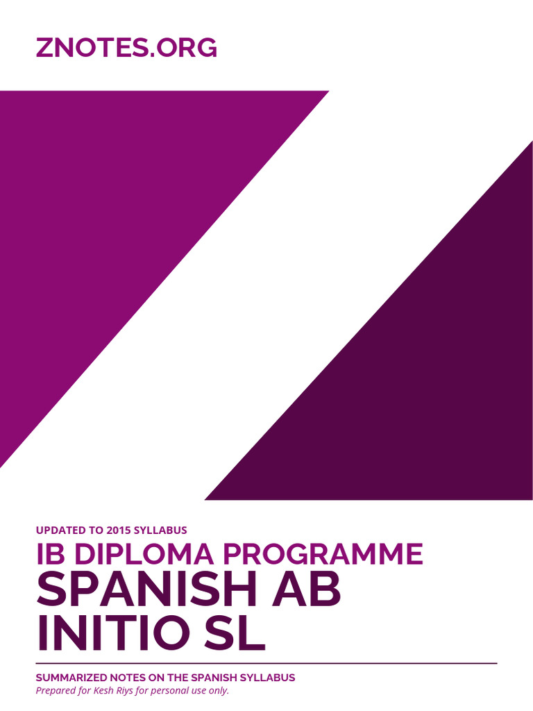Ib Diploma Programme Spanish Ab Initio SL Undefined Spanish ...