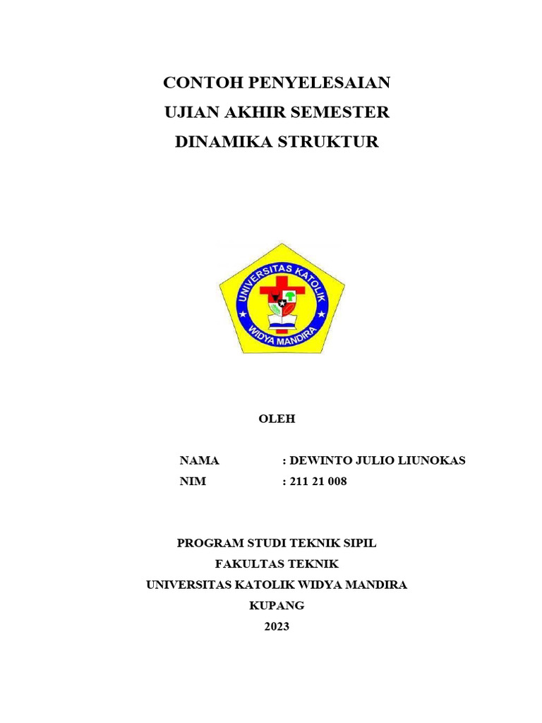 Contoh Penyelesaian UAS Dan Penggunaan Program SAP | PDF