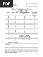 Ishihara 24 Plate Chart | PDF | Visual Impairment | Color