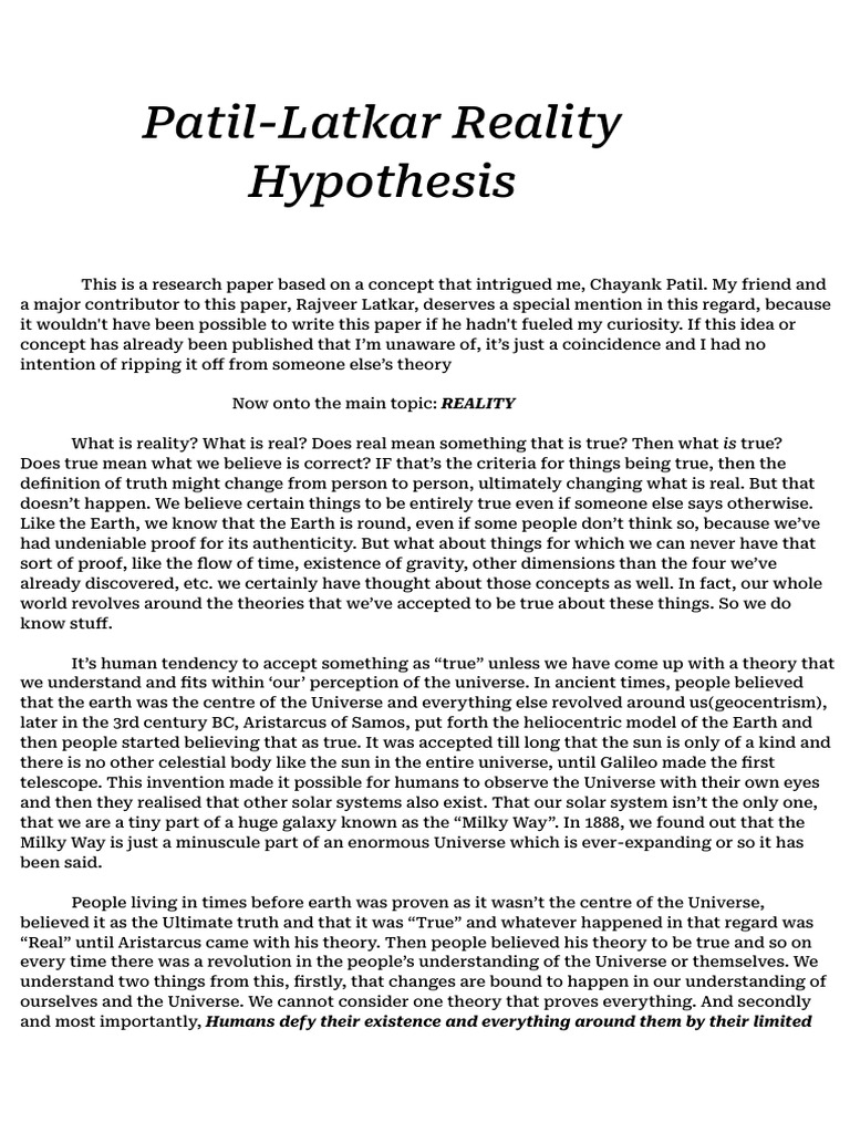Exploring Reality and Time-Curvature Theory | PDF | Universe | Reality
