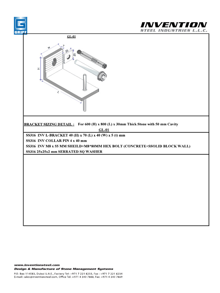 GL-01 & 02 Brackets | PDF