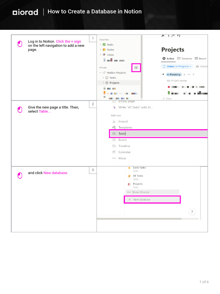 How To Create A Database in Notion | PDF | Databases | Computing