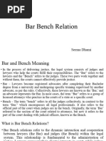 Relationship Between Bar and Bench - B.Com - LL.B (H) | PDF | Advocate ...