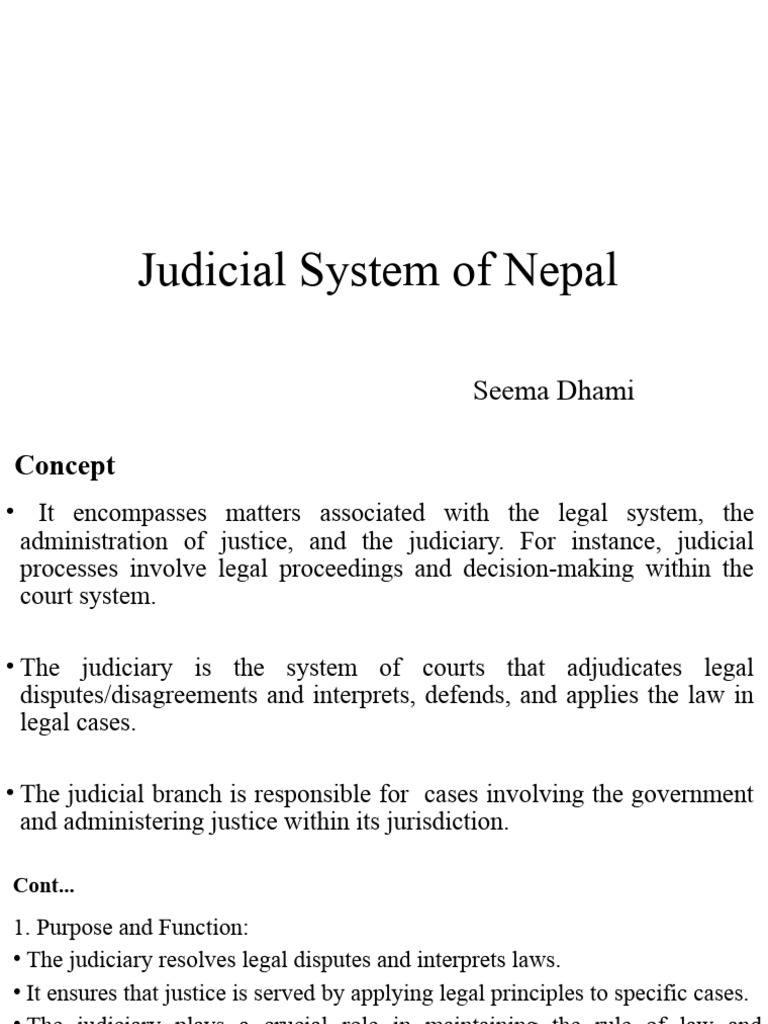 Overview of Nepal's Judicial System | PDF | Judiciaries | Supreme Court ...