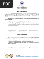 ARAL Program Parental Consent and Commitment Form A | PDF