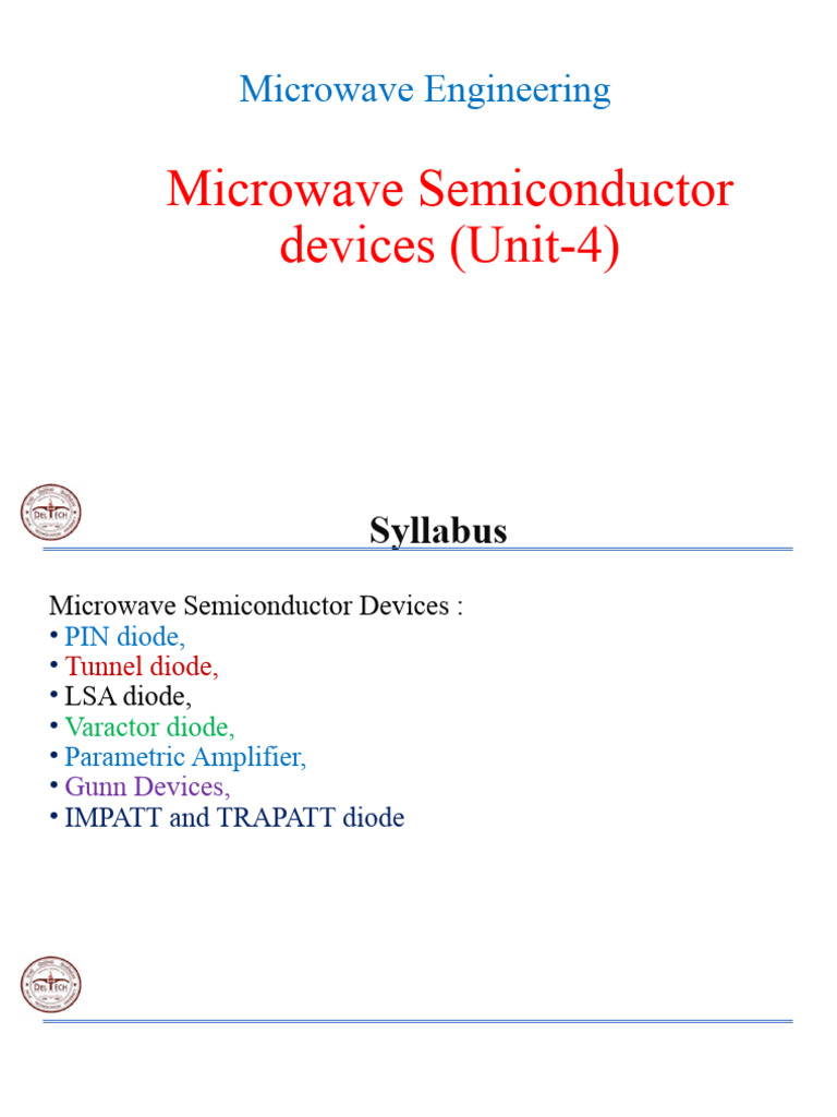 PIN Diode + IMPATT Diode | PDF | Diode | Semiconductors