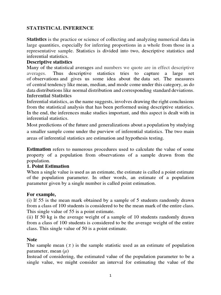 Statistical Inference - Part1.4 | PDF | Statistics | Statistical Inference