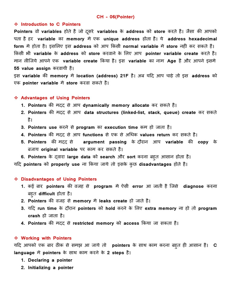 CH - 06 (Pointer) | PDF