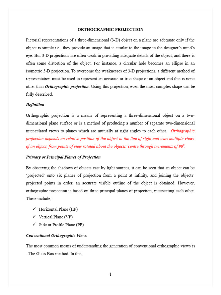 Orthographic Projections-Final | PDF | Elementary Geometry | Geometry