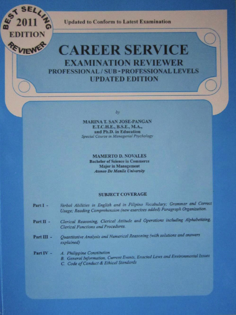 Civil Service Reviewer 2012 | PDF
