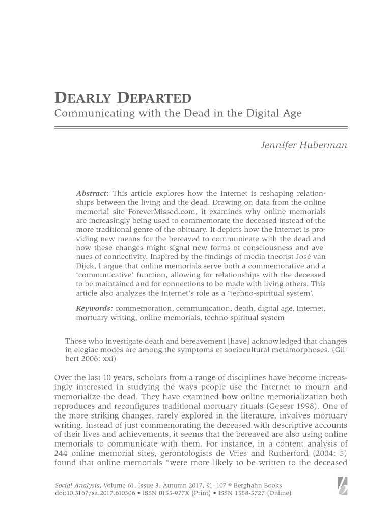 Dearly Departed | PDF | Grief | Emotions