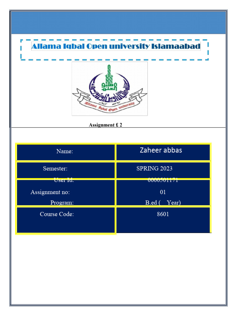 Assignment#1-8601 Solved | PDF | Motivational | Motivation