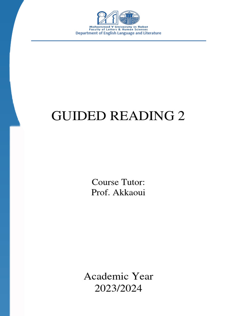 Guided Reading 2 Course Pack | PDF | Preposition And Postposition ...