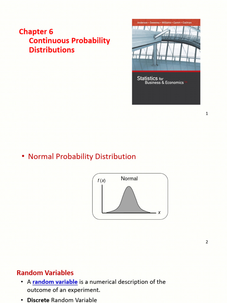 Lecture Notes Ch6 (OMG321) 0826 2022 | PDF | Probability Distribution ...