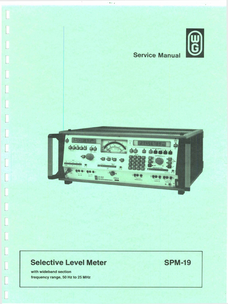 WoG - SPM-19 English Service Manual | PDF